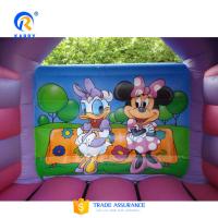 China Cute cartoon characters PORTABLE Bouncy Castle Purple Inflatable Jumping Bouncer Castle for sale