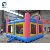 China Custom Unicorn Theme Inflatable Castle Bounce House with Slide Fun Playground Bouncer for sale