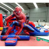 China Max Capacity 100-500kg Spiderman Inflatable Bounce House with Slide Pool and Castle for sale