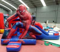 China Max Capacity 100-500kg Spiderman Inflatable Bounce House with Slide Pool and Castle for sale