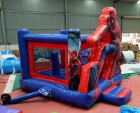 China Max Capacity 100-500kg Spiderman Inflatable Bounce House with Slide Pool and Castle for sale