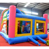 China Unisex Rainbow Unicorn Bouncer Castle with Slide Commercial Kids Playhouse Inflatable for sale