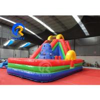 China Outdoor Water Inflatable Games Bouncy Castle with Slide and Climbing Wall Combo for sale