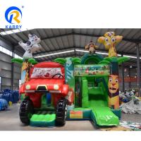 China Digital Printing Jungle Adventure Inflatable Bounce House with Slide and Castle Combo for sale