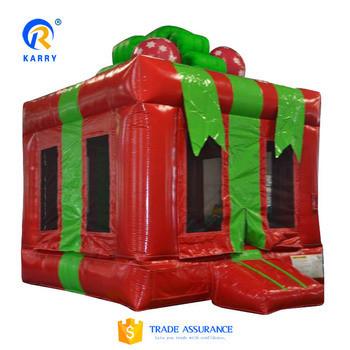China Features PORTABLE Inflatable Fancy Gift Box Water Jumper Bouncer House for Party Sale for sale