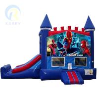 China CE Certified Portable Custom Spiderman Inflatable Combo Castle Slide for Bounce House for sale