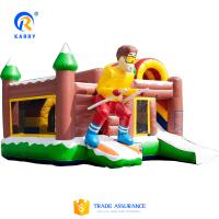 China Express Air Sea Shipping Kids Outdoor Playground Inflatable Bounce House with Slide for sale