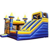 China Customized Size Blue Inflatable Combo Castle Slide Jumping Castle Commercial Bouncy House for sale