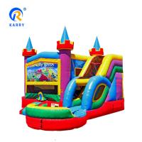China Orange Inflatable Bouncer Pvc Castle Bounce House for Party Rental Repair Kits Included for sale