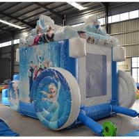 China 14 Years Up Frozen Wagon Inflatable Bounce House with Slide Popular Cartoon Bouncy Castle for sale