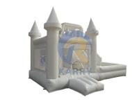 China Commercial Movable Pool White Wedding Bounce House with Slide and Blower Included for sale