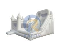 China Commercial Movable Pool White Wedding Bounce House with Slide and Blower Included for sale