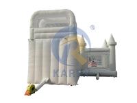 China Commercial Movable Pool White Wedding Bounce House with Slide and Blower Included for sale