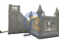 China Commercial Movable Pool White Wedding Bounce House with Slide and Blower Included for sale