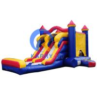 China Gender-Neutral PVC Adults Commercial Inflatable Bouncer Combo with Dual Lane Water Slide for sale