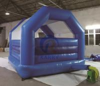 China White and Blue Commercial Jumping Castle Inflatable Bounce House for Unisex Playground for sale