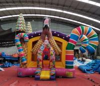 China Kids Outdoor Playground Essential KARRY Inflatable Candy House Combo Bouncer with Slide for sale