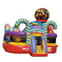 China Blower Included Kids Backyard Commercial Inflatable Candy Bouncer House with Slide for sale