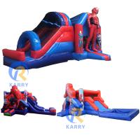 China Spiderman Inflatable Combo Bounce House with Slide Endless Hours of Entertainment for sale