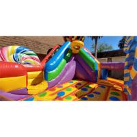 China Kidzone Commercial Inflatable Candy House Theme Castle Moonwalk Bouncer for Home for sale