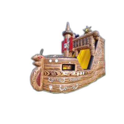 China Customized Color Inflatable Trampoline Combo Slide with Wooden Bouncy Castle and Slide for sale