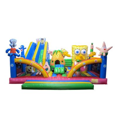 China Trade Show Must-Have Aurora's Commercial SpongeBob Bounce Castle Trampoline with Slide for sale