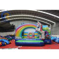 China Customized Size 3D Rainbow Unicorn Castle Water Slide Combination Perfect for Parties for sale