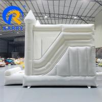 China Outdoor Kids Party Must-Have White Inflatable Wedding Bounce House with Slide for sale