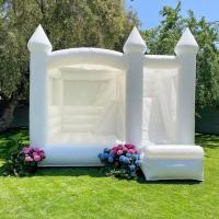 China Outdoor Kids Party Must-Have White Inflatable Wedding Bounce House with Slide for sale
