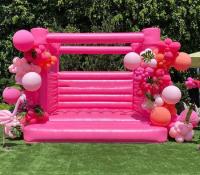 China Hand Drawn White Jumping and Sliding Inflatable Bouncer Ideal for Commercial Parties for sale
