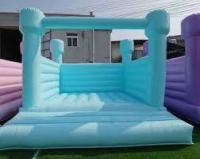 China Hand Drawn White Jumping and Sliding Inflatable Bouncer Ideal for Commercial Parties for sale
