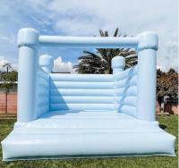 China Hand Drawn White Jumping and Sliding Inflatable Bouncer Ideal for Commercial Parties for sale
