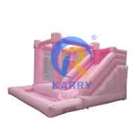 China Hand Drawn Wedding Bouncy Castle Jumper with Slide and Ball Pit Express Air Shipping for sale