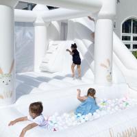China Hand Drawn Wedding Bouncy Castle Jumper with Slide and Ball Pit Express Air Shipping for sale