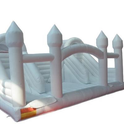 China Outdoor Playground Inflatable Castle Bouncy Combo for White Wedding Unisex Party Game for sale