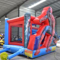 China 14 Years up Age Range Commercial PVC Spiderman Inflatable Bouncer House with Slide for sale