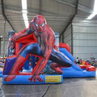 China 14 Years up Age Range Commercial PVC Spiderman Inflatable Bouncer House with Slide for sale