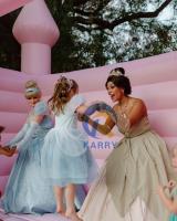 China Unisex Light Pink Inflatable Jumping Castle for Wedding and Birthday Celebration Fun for sale