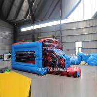 China Outdoor Entertainment Spiderman Inflatable Bouncer Castle Combo Slide and Bouncy House for sale