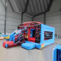China Outdoor Entertainment Spiderman Inflatable Bouncer Castle Combo Slide and Bouncy House for sale