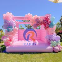 China Girls' Wedding and Birthday Party Inflatable Pink Jumping Castle with Blower Included for sale