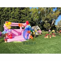 China Girls' Wedding and Birthday Party Inflatable Pink Jumping Castle with Blower Included for sale