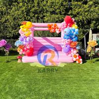 China Girls' Wedding and Birthday Party Inflatable Pink Jumping Castle with Blower Included for sale