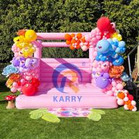 China Girls' Wedding and Birthday Party Inflatable Pink Jumping Castle with Blower Included for sale