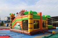 China Kids Dinosaur Amusement Park Bouncy Castle with Slide Set Inflatable Dino Park Combo for sale