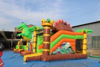 China Kids Dinosaur Amusement Park Bouncy Castle with Slide Set Inflatable Dino Park Combo for sale