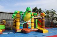 China Kids Dinosaur Amusement Park Bouncy Castle with Slide Set Inflatable Dino Park Combo for sale