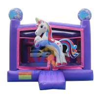 China Unisex 3D Rainbow Unicorn Inflatable Castle for Customized Size Bouncy Castle House for sale