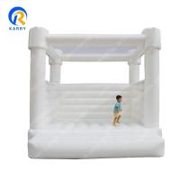 China Amusement Park Wedding Rentals White Jumping Castle Inflatable Bouncer House with Blower for sale