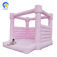 China Amusement Park Wedding Rentals White Jumping Castle Inflatable Bouncer House with Blower for sale